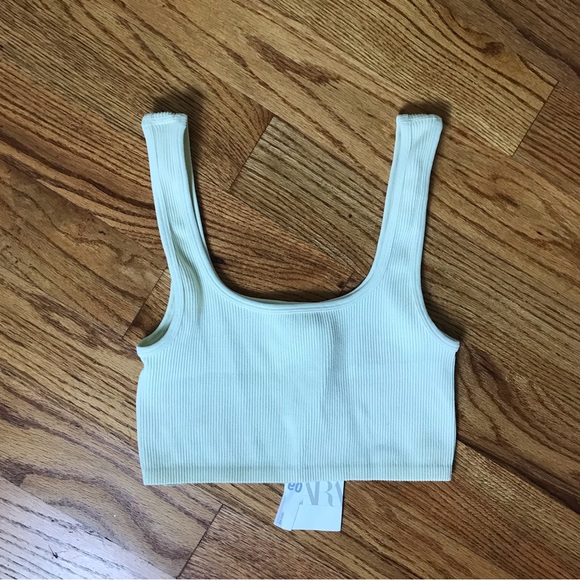 Zara | Tops | Zara Contour Collection Crop Tank Bone Nwt | Poshmark